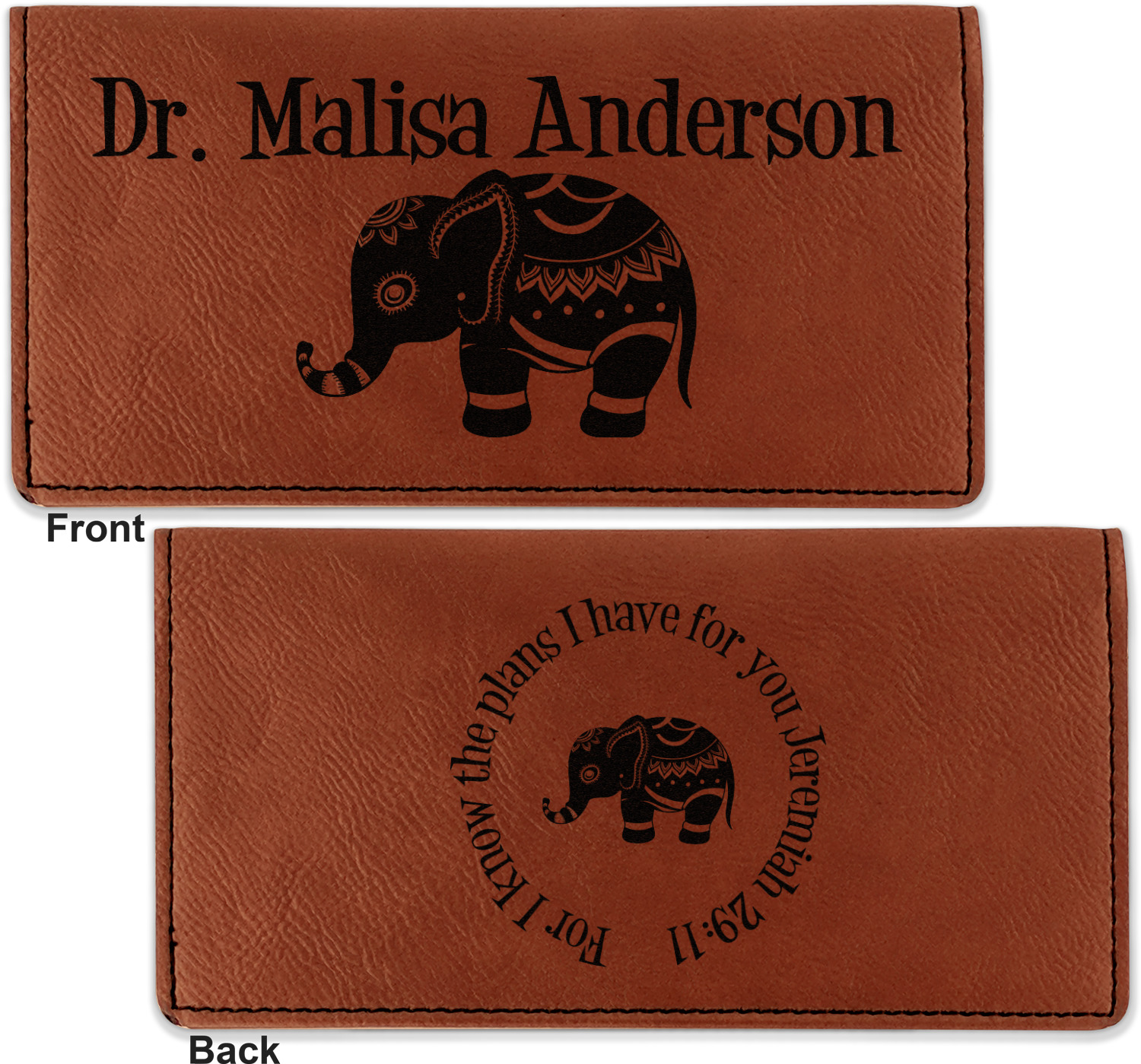 Custom Leatherette Checkbook Holders - Double-Sided | Design & Preview ...