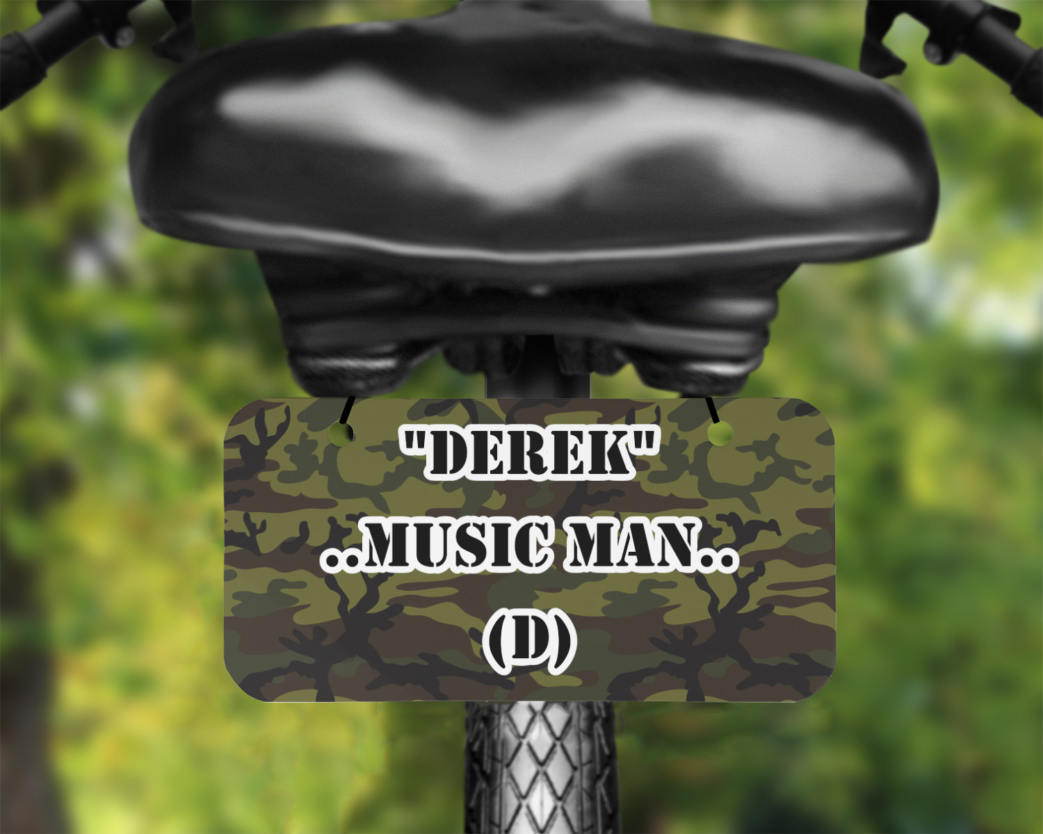 Custom Green Camo Mini/Bicycle License Plate (Personalized ...