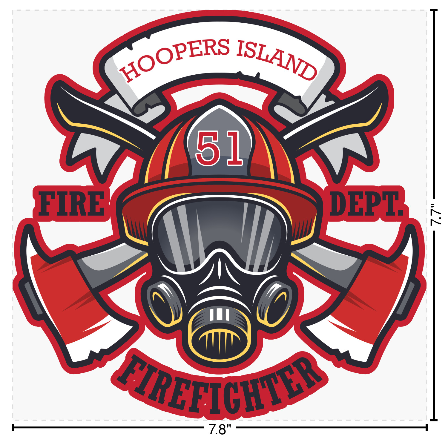 Custom Firefighter Graphic Car Decal (Personalized) | YouCustomizeIt