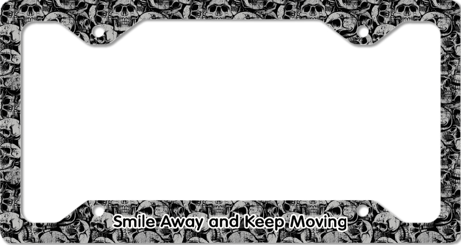 Custom Skulls License Plate Frame (Personalized) | YouCustomizeIt