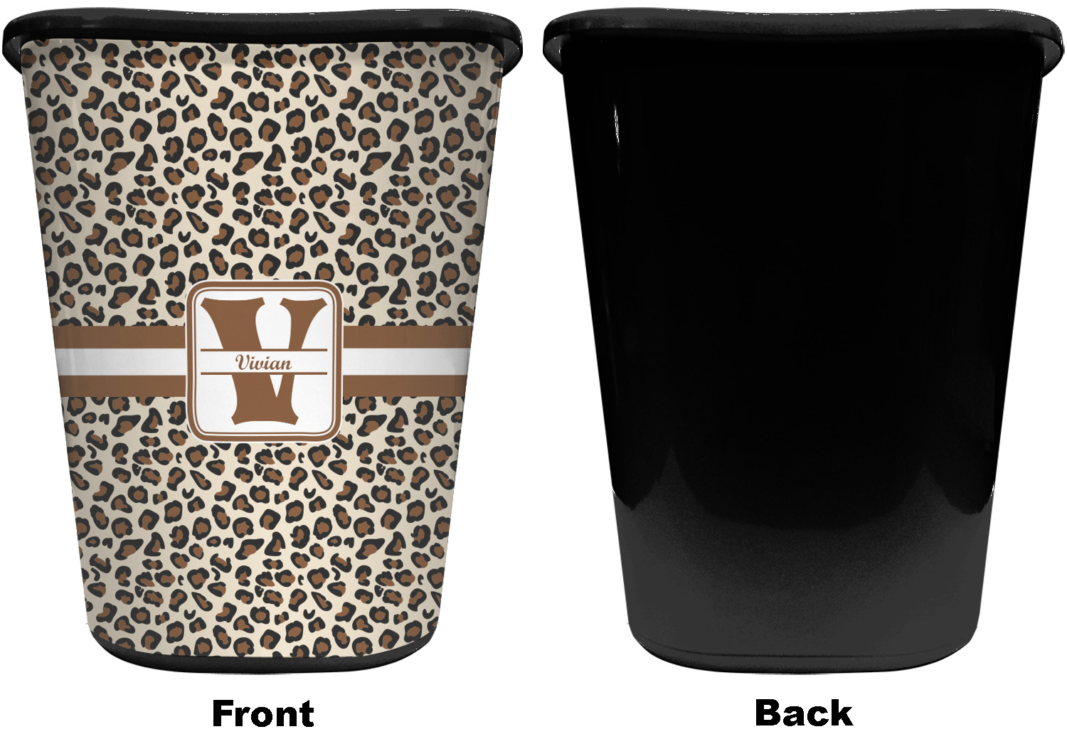 Custom Leopard Print Waste Basket (Personalized) | YouCustomizeIt