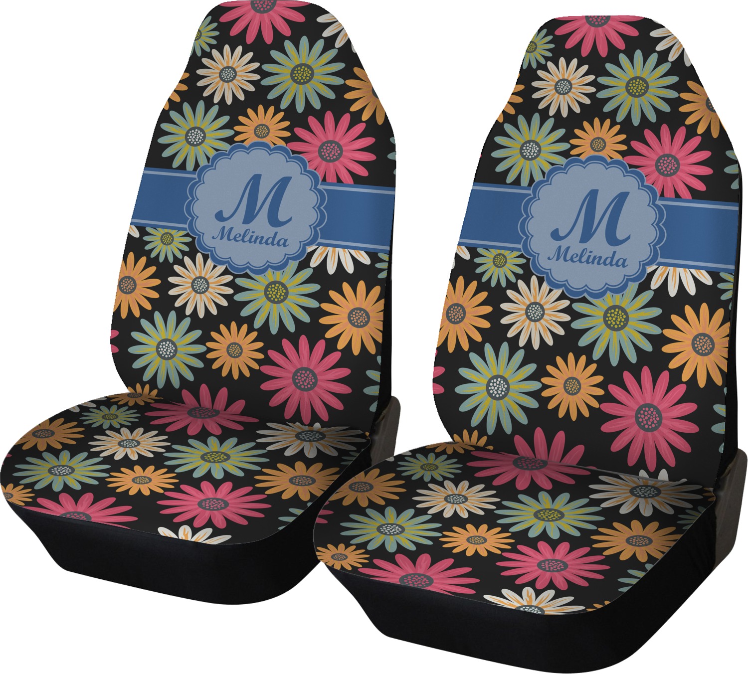 Custom Daisies Car Seat Covers (Set of Two) (Personalized) | YouCustomizeIt