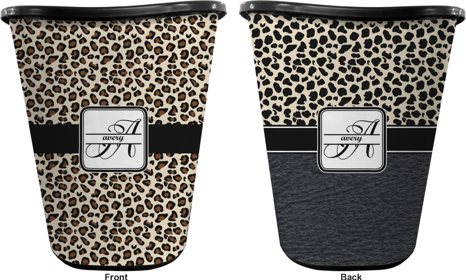 Custom Leopard Print Waste Basket (Personalized) | YouCustomizeIt