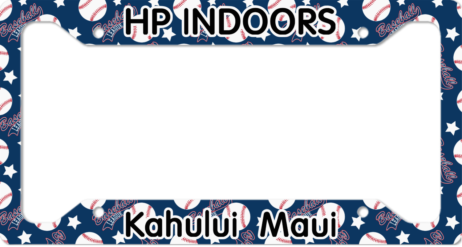 Custom Baseball License Plate Frame (Personalized) | YouCustomizeIt