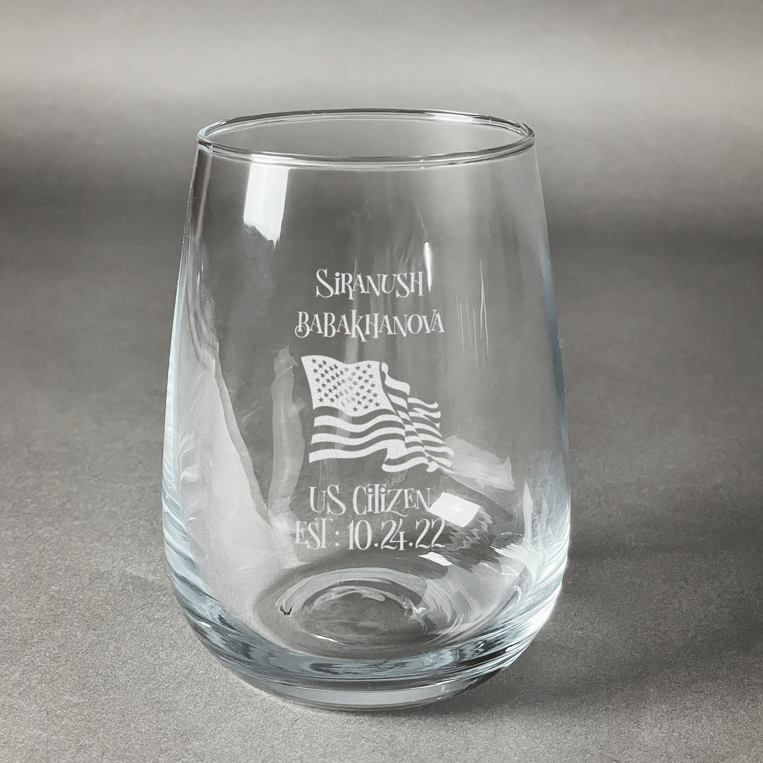 Custom Stemless Wine Glasses - Laser Engraved - Set of 4 | Design ...