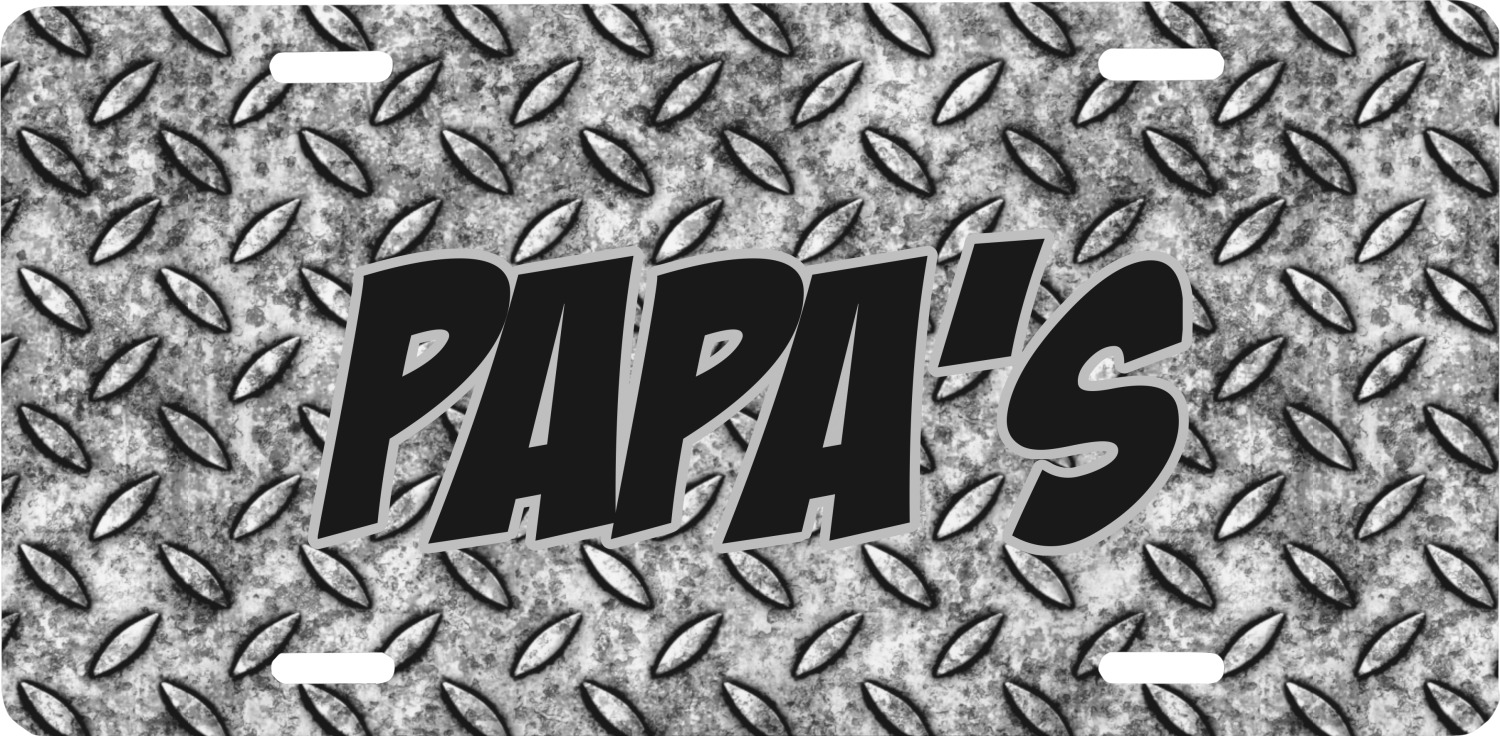 Custom Diamond Plate Front License Plate (Personalized) | YouCustomizeIt