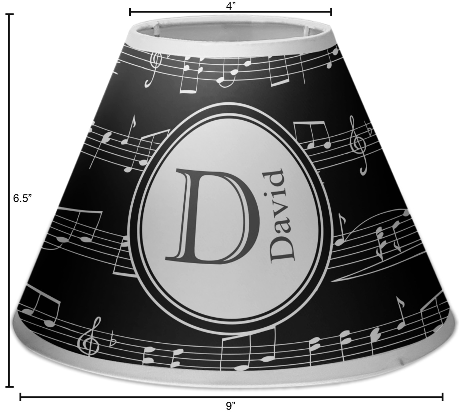 Custom Musical Notes Empire Lamp Shade (Personalized) | YouCustomizeIt
