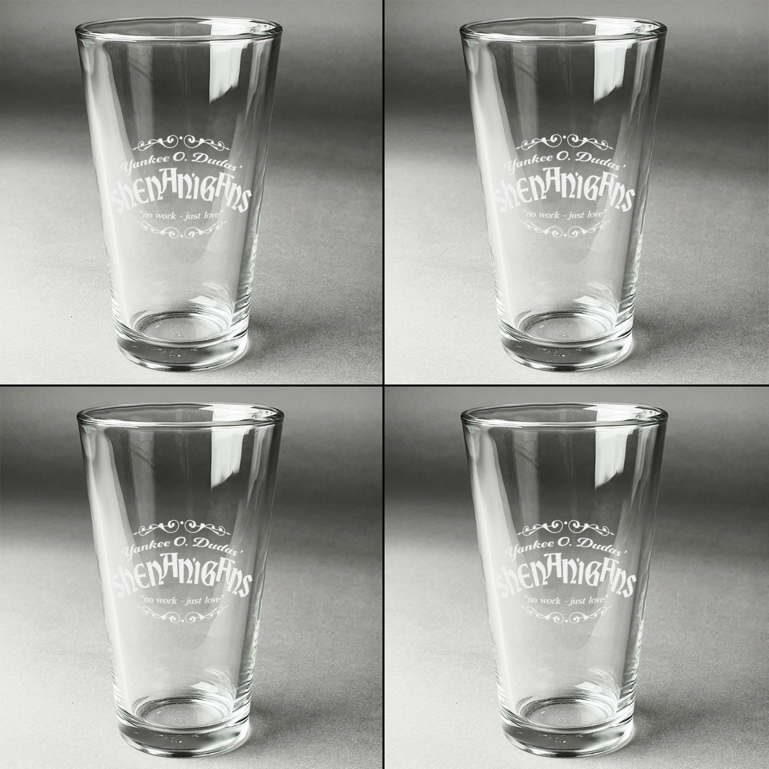 Custom Pint Glasses - Laser Engraved | Design & Preview Online ...