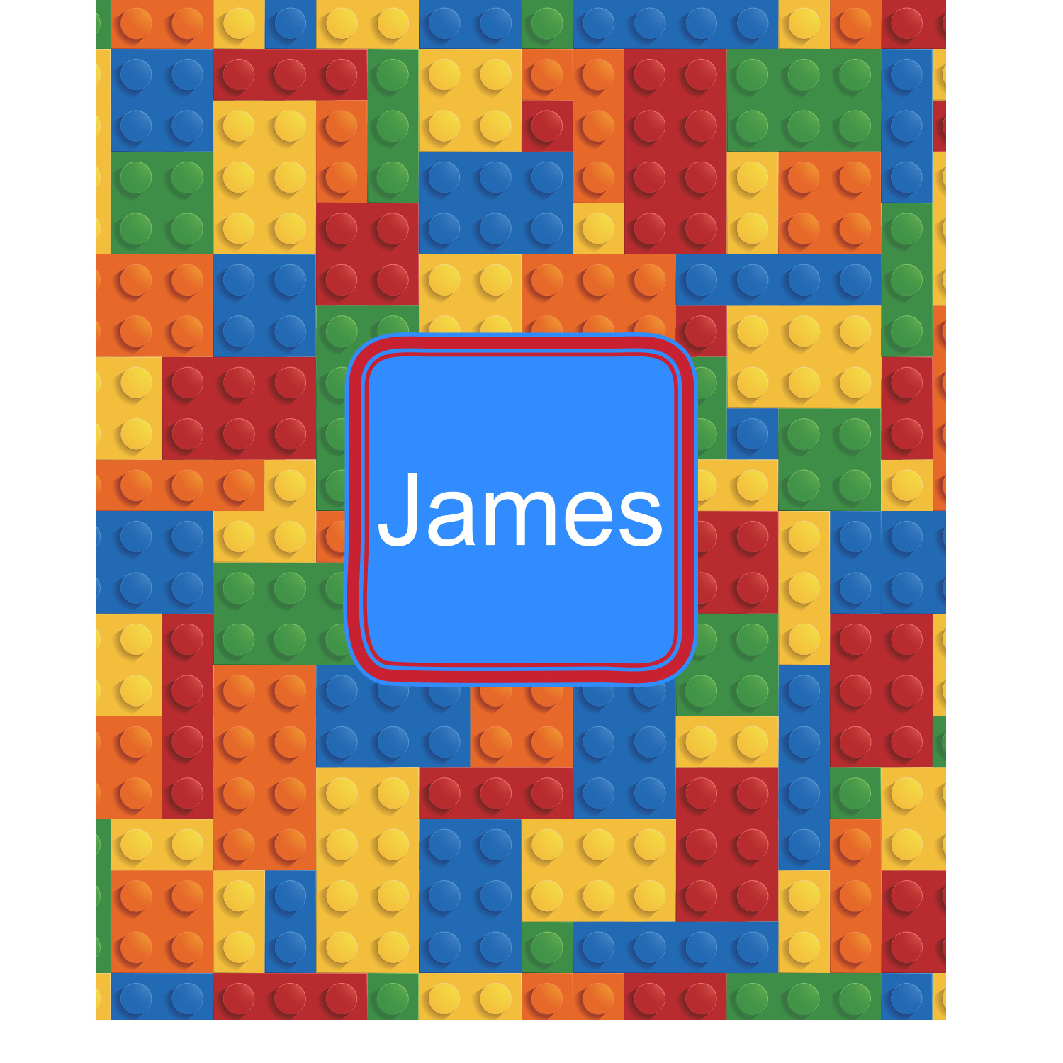 Custom Building Blocks Minky Blanket (Personalized) | YouCustomizeIt