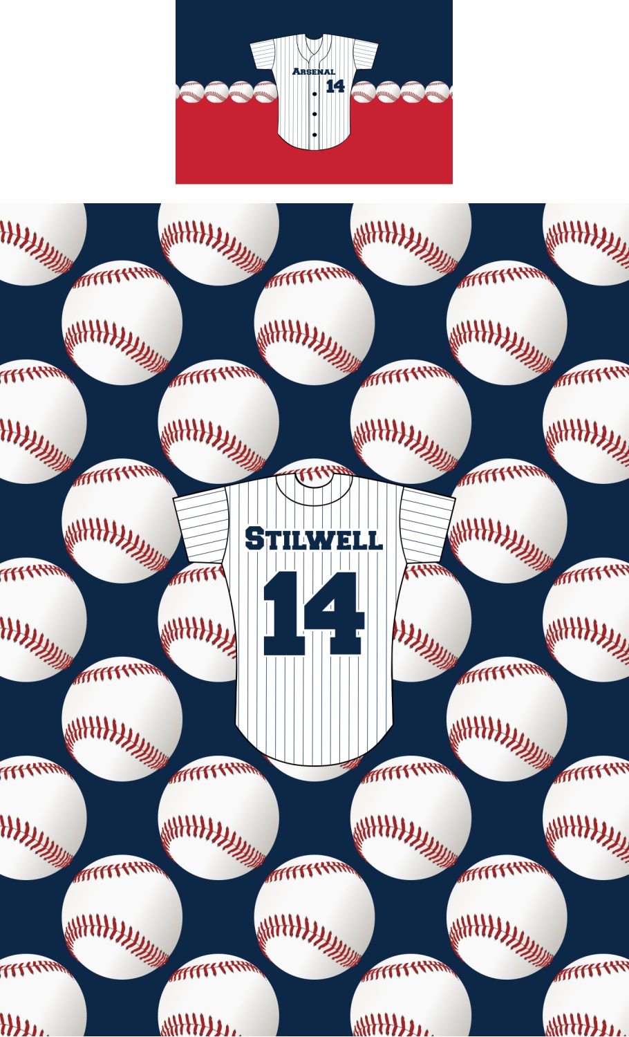 Custom Baseball Jersey Duvet Cover (Personalized) | YouCustomizeIt