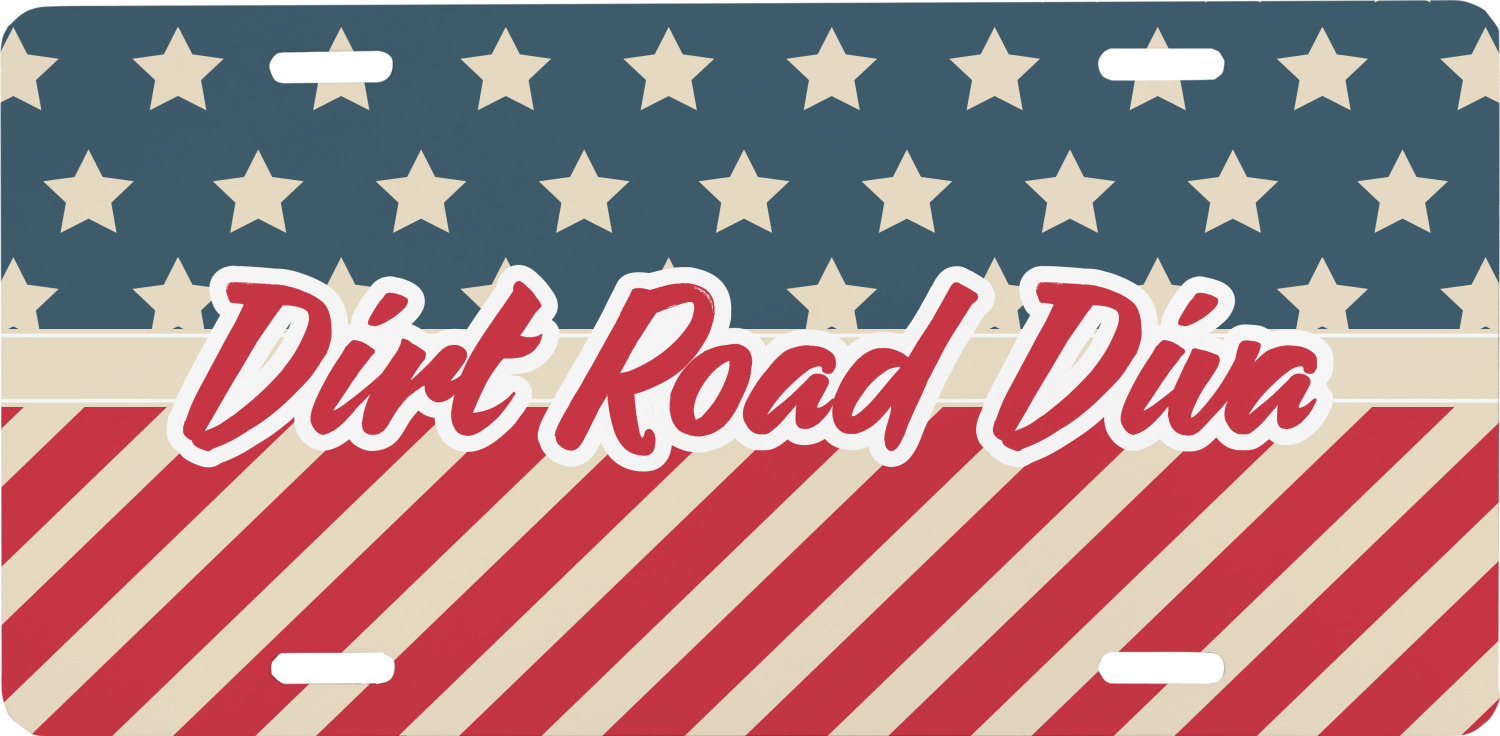Custom Stars and Stripes Front License Plate (Personalized ...