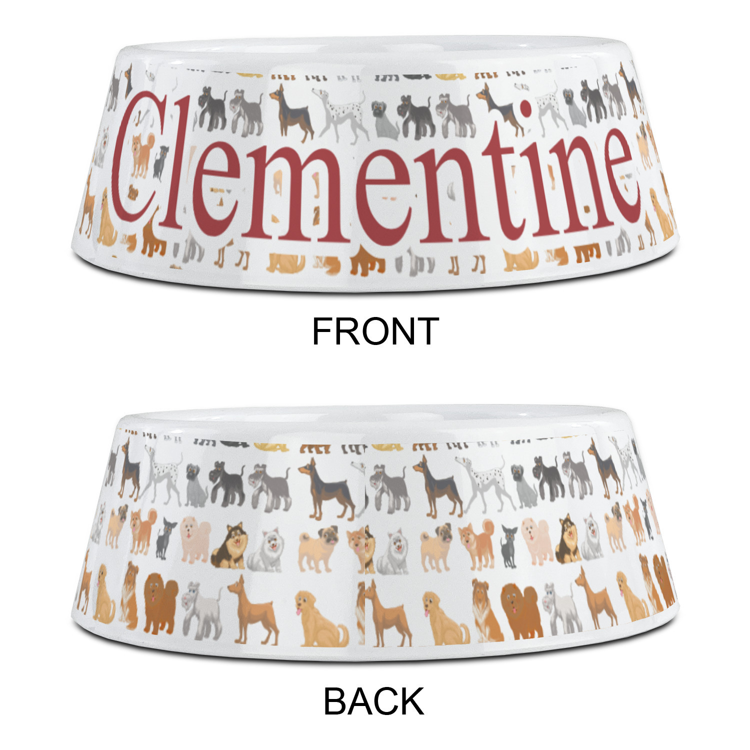 Custom Plastic Dog Bowls | Design & Preview Online - YouCustomizeIt