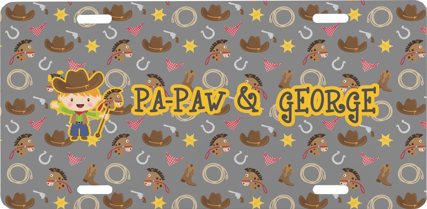 Custom Blue Western Front License Plate (Personalized) | YouCustomizeIt