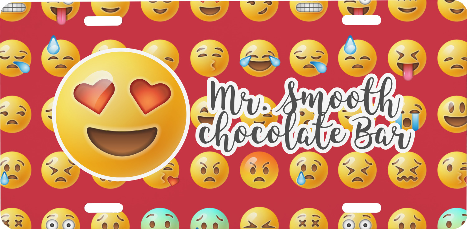 Custom Emojis Front License Plate (Personalized) | YouCustomizeIt