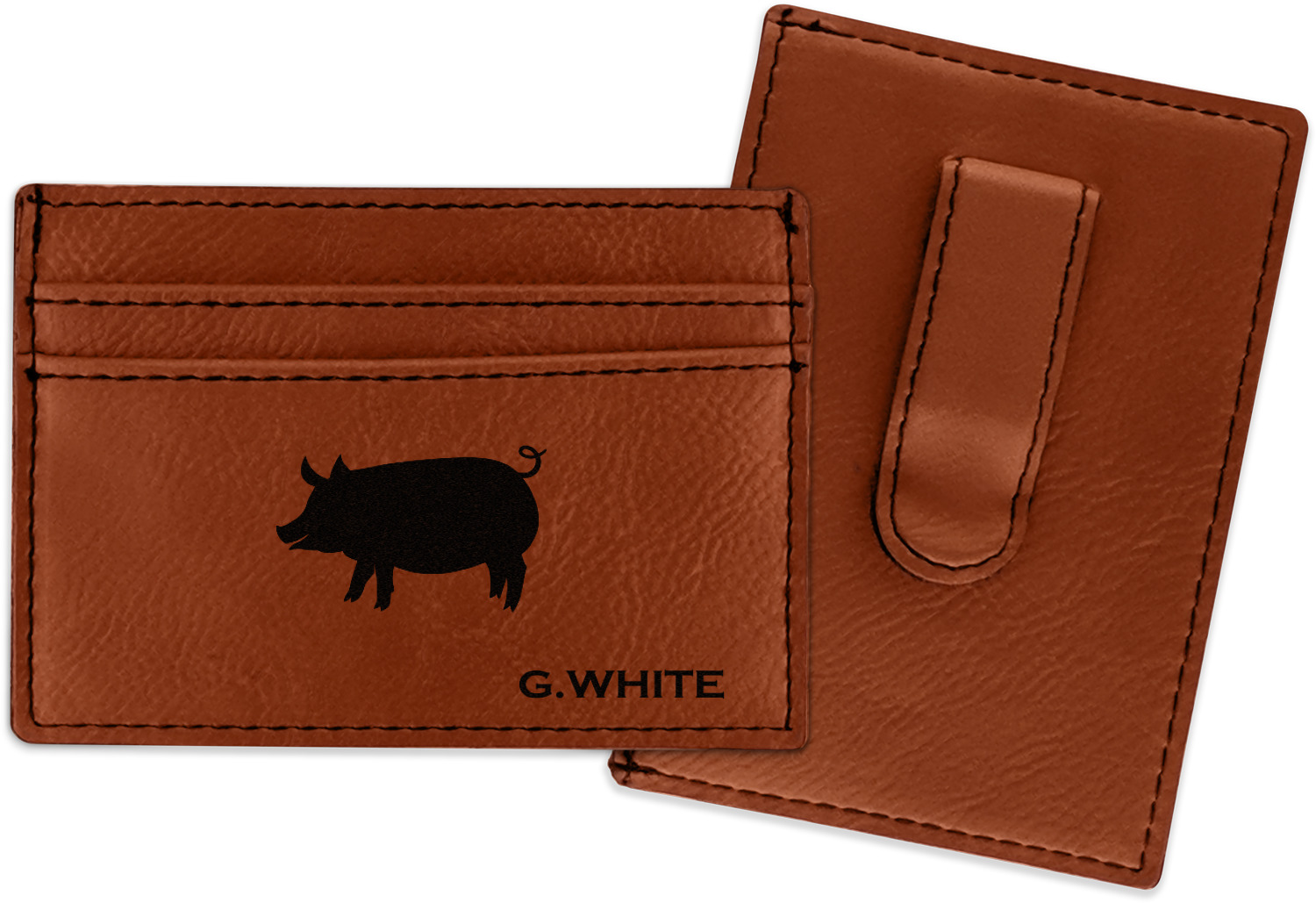 Custom Leatherette Wallet with Money Clips | Design & Preview Online ...