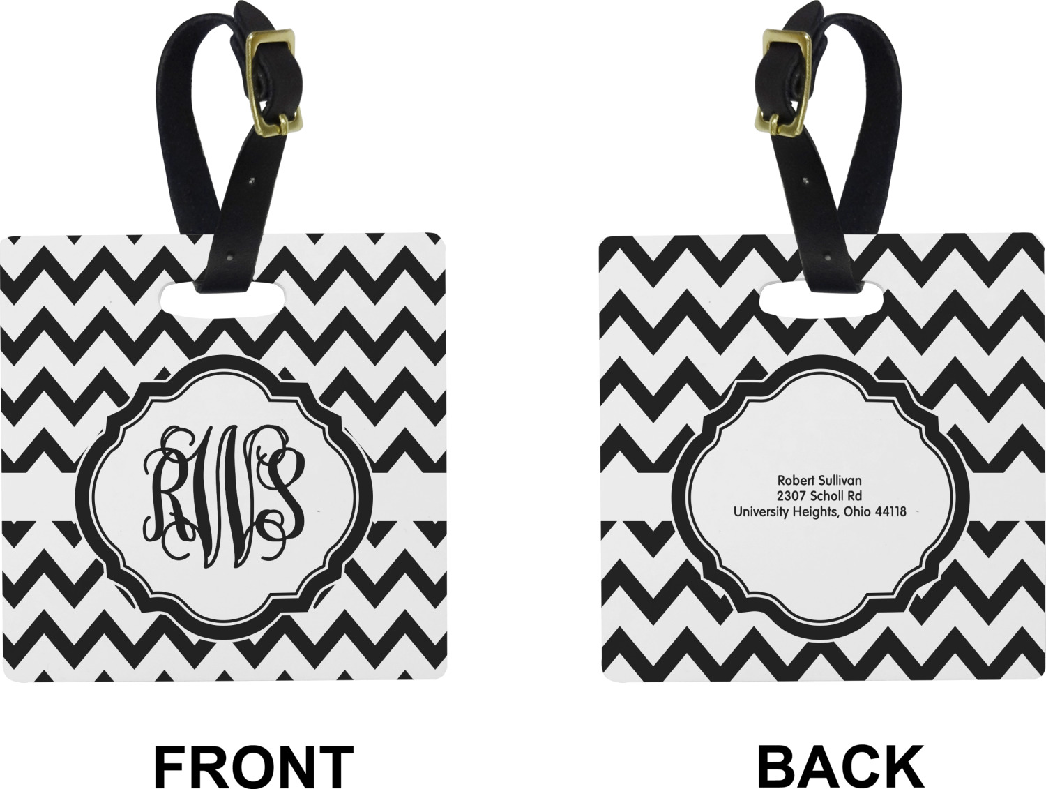 Custom Chevron Plastic Luggage Tag (Personalized) | YouCustomizeIt