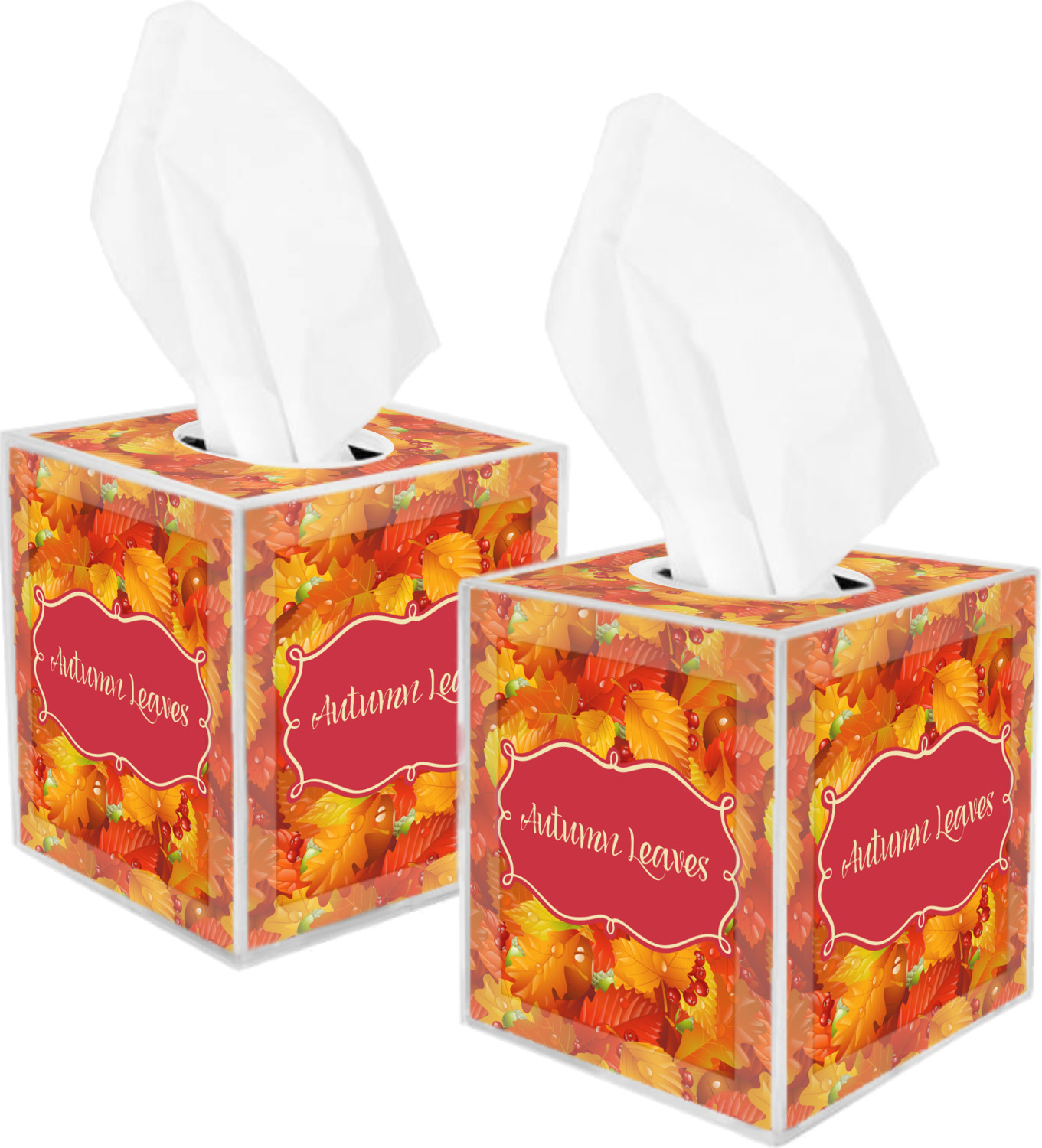 Custom Fall Leaves Tissue Box Cover | YouCustomizeIt