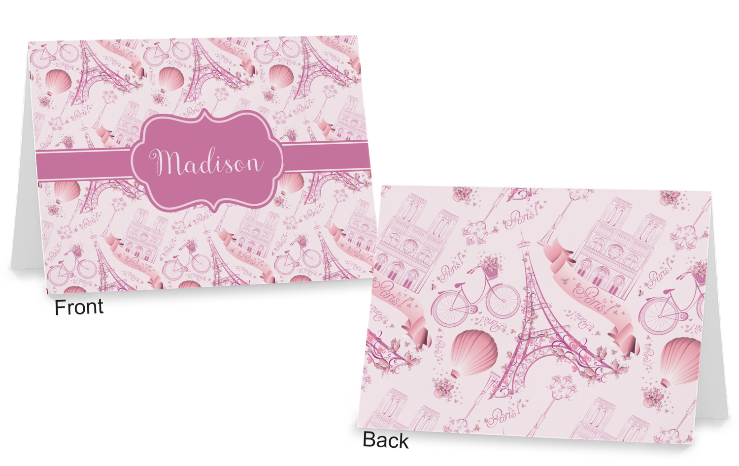 Custom Eiffel Tower Note cards (Personalized) | YouCustomizeIt