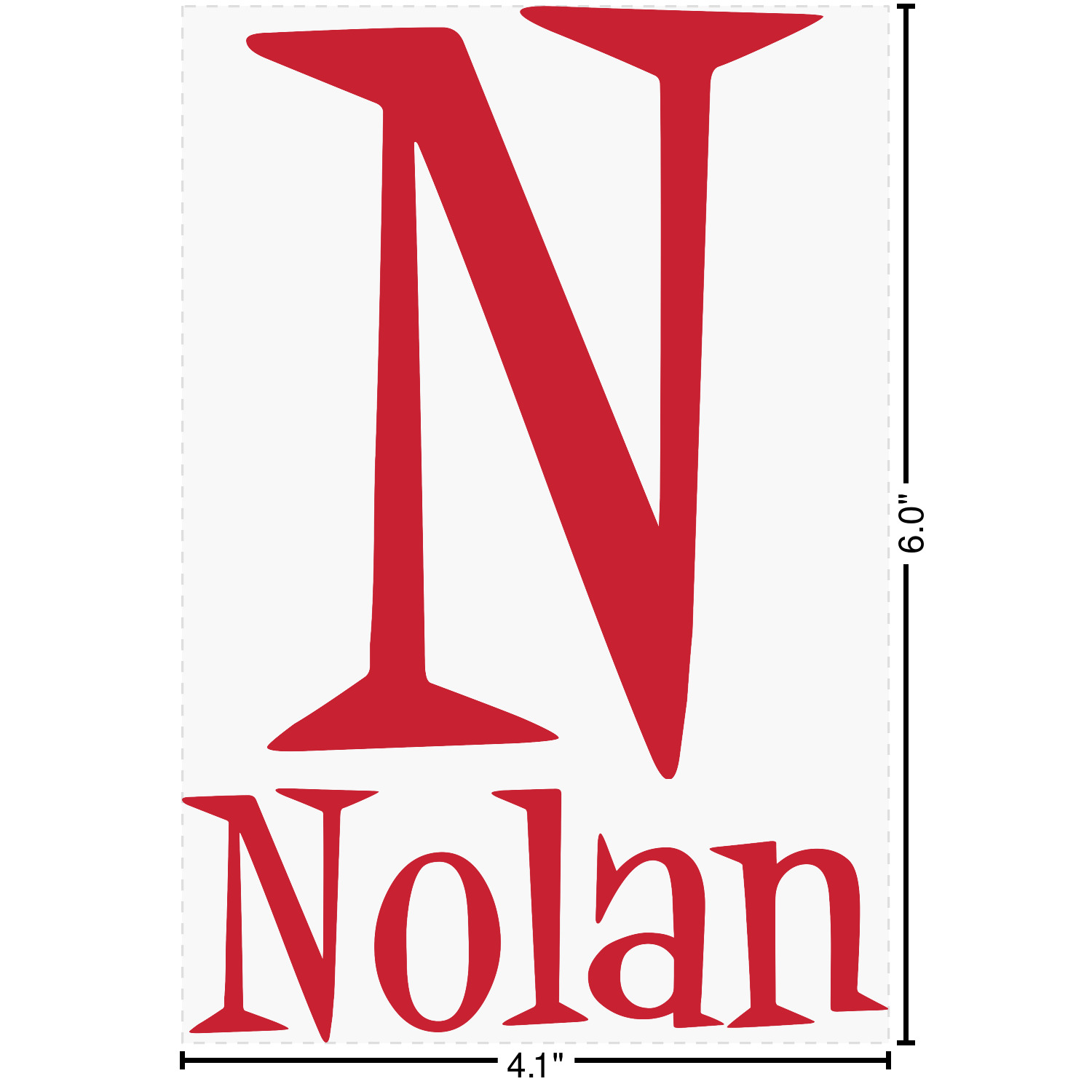 Custom Name & Initial Graphic Iron On Transfer (Personalized ...