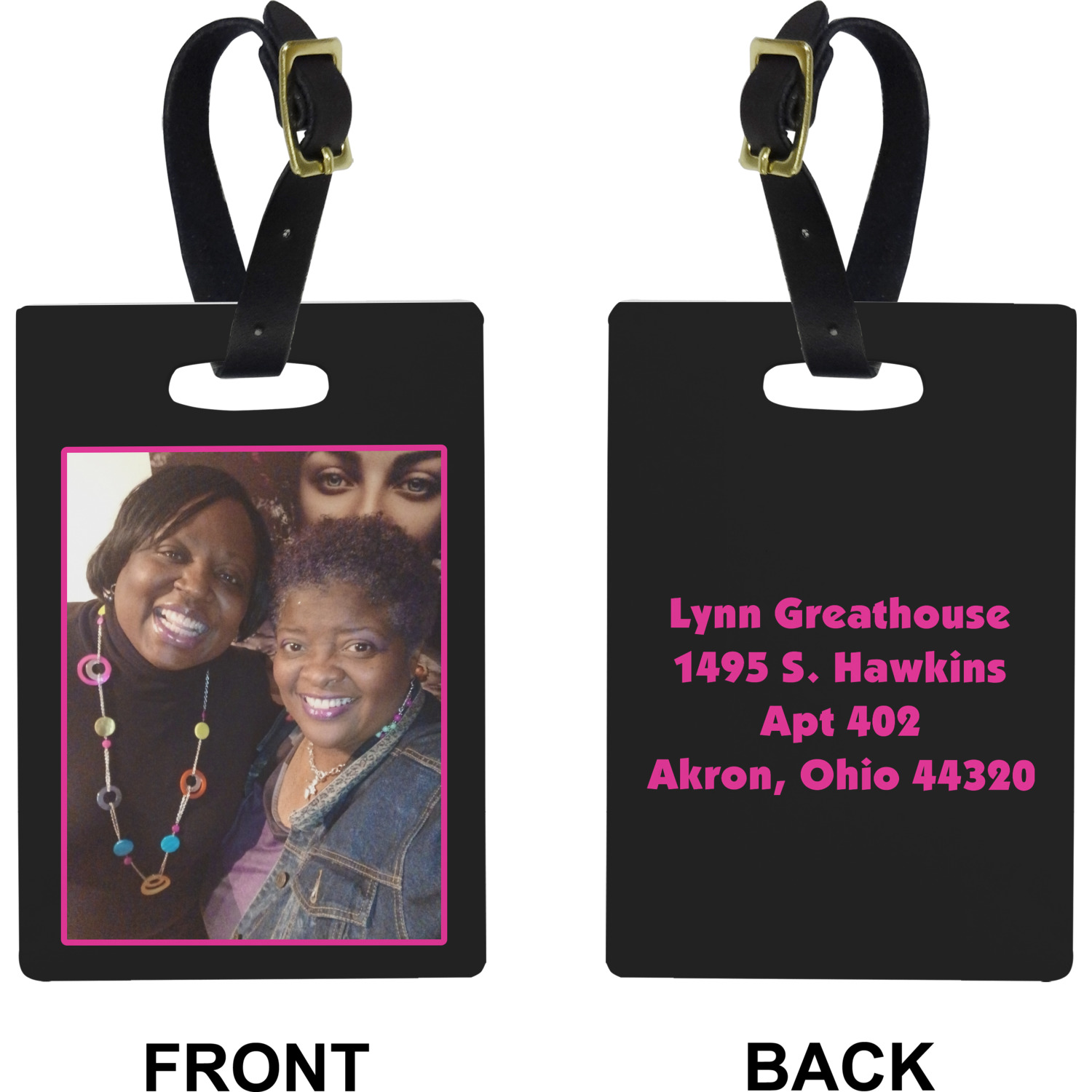 Custom Plastic Luggage Tags - Rectangular | Design & Preview Online ...
