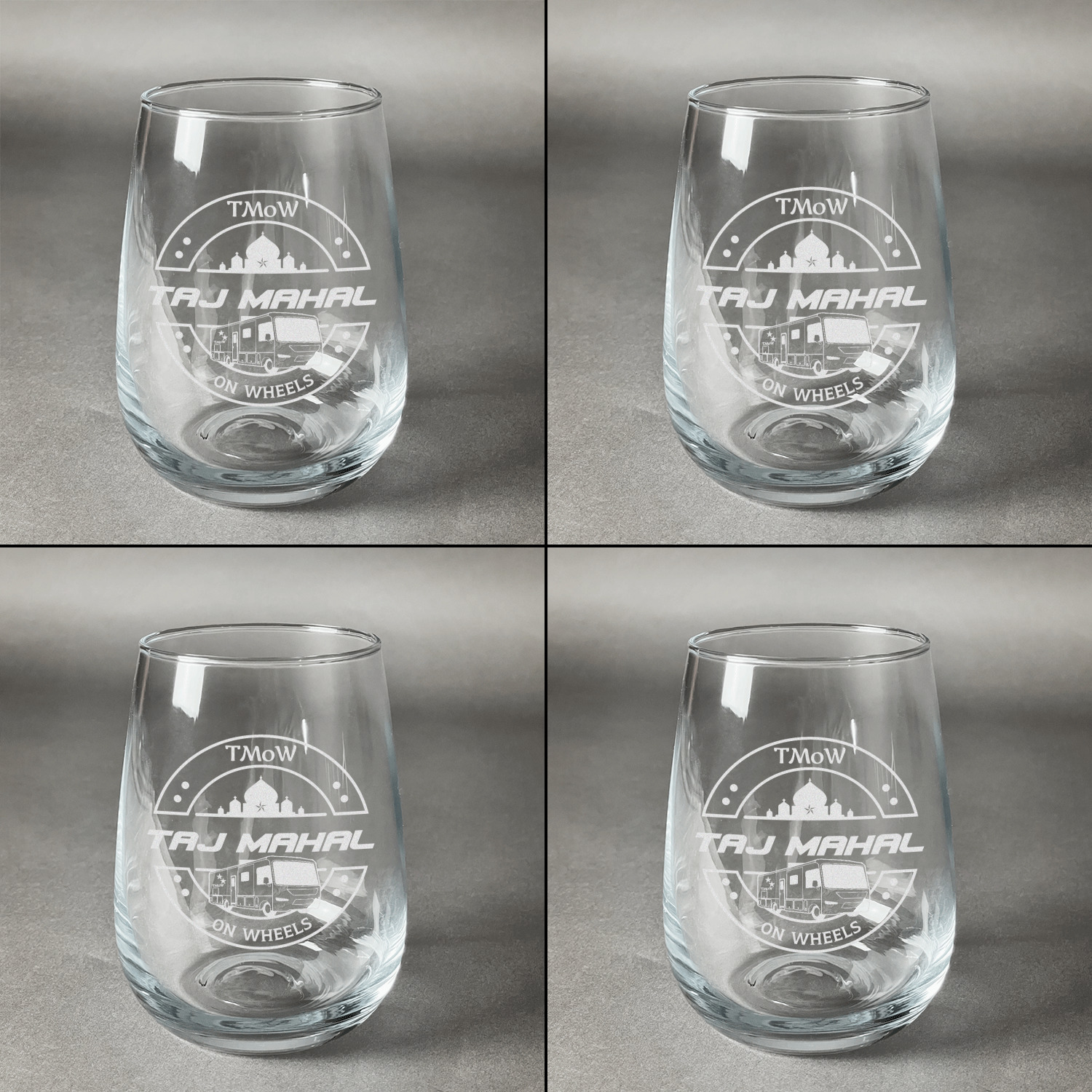 Custom Stemless Wine Glasses - Laser Engraved | Design & Preview Online ...
