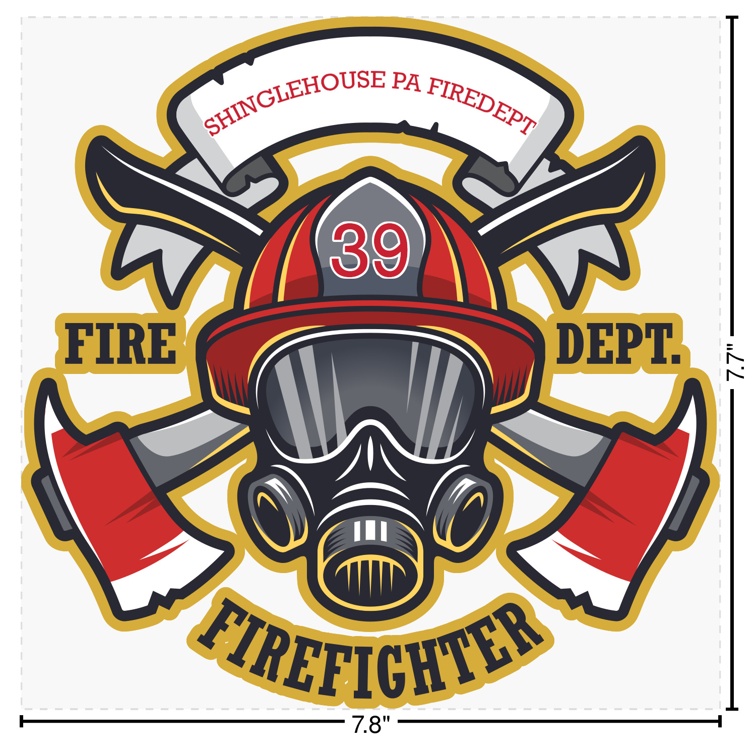 Custom Firefighter Graphic Car Decal (Personalized) | YouCustomizeIt