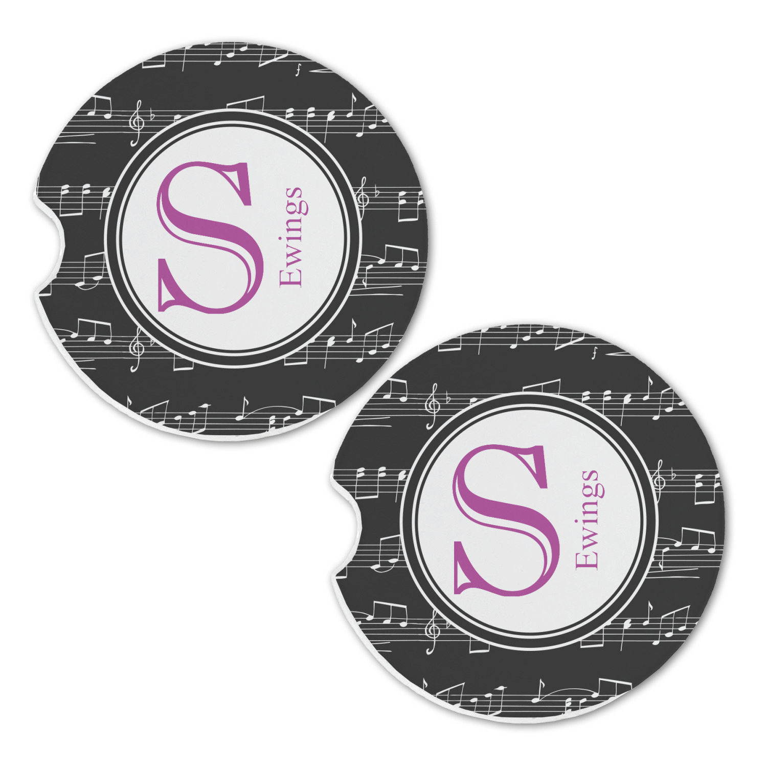 Design Your Own Sandstone Car Coasters - Set of 2 - YouCustomizeIt