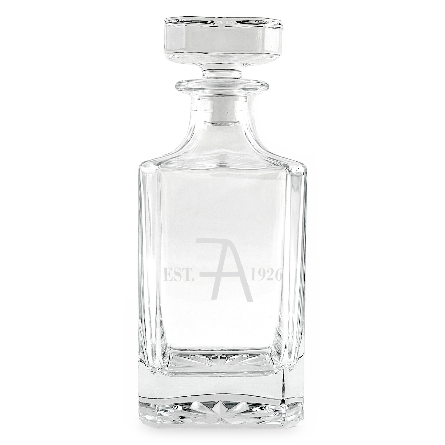 Custom Whiskey Decanters - 26 oz Rectangle | Design & Preview Online ...