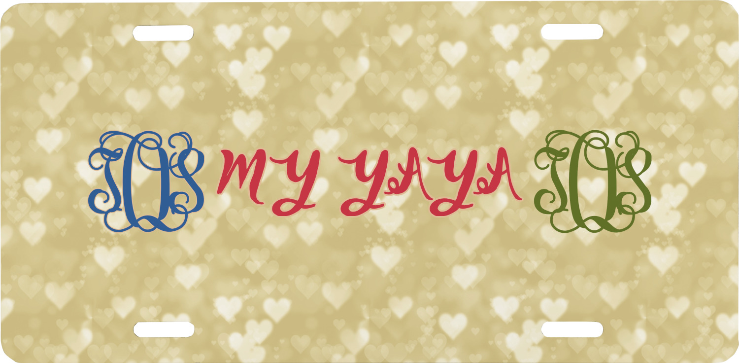 Custom Monogram Front License Plate | YouCustomizeIt