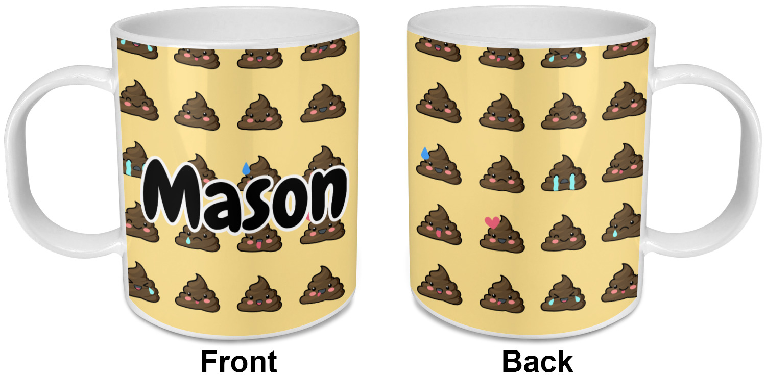 Custom Poop Emoji Plastic Kids Mug (Personalized) | YouCustomizeIt
