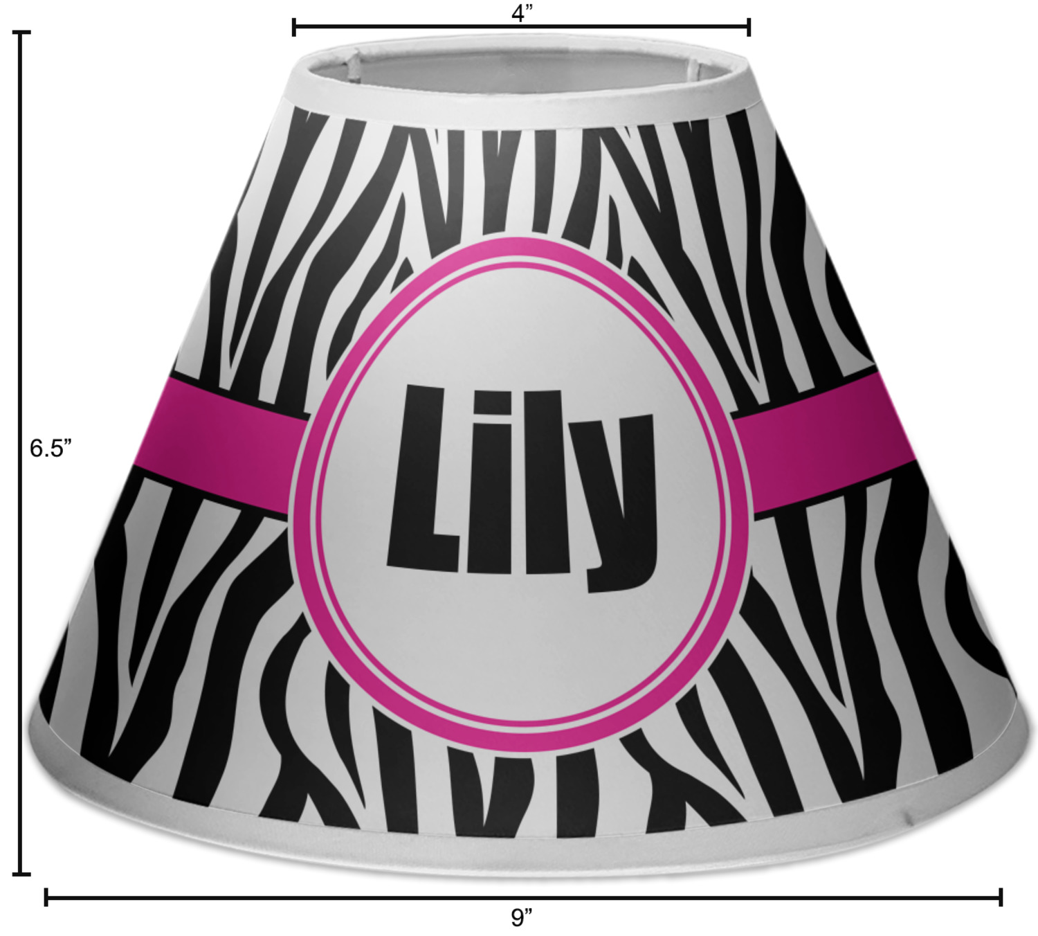 Zebra Print Empire Lamp Shade (Personalized) - YouCustomizeIt