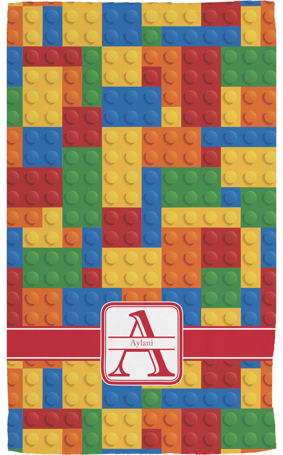 Custom Building Blocks Hand Towel - Full Print (Personalized ...