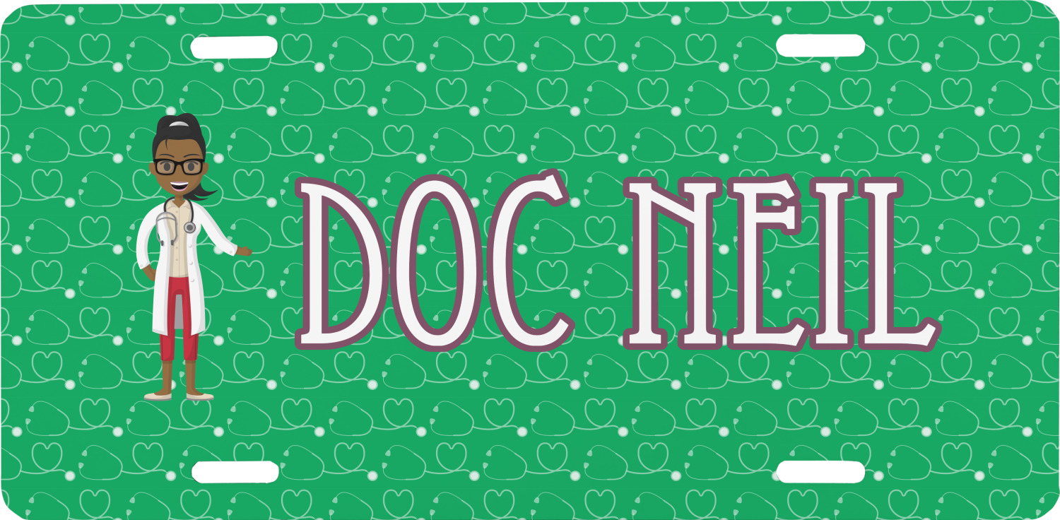 Custom Doctor Avatar Front License Plate (Personalized) | YouCustomizeIt