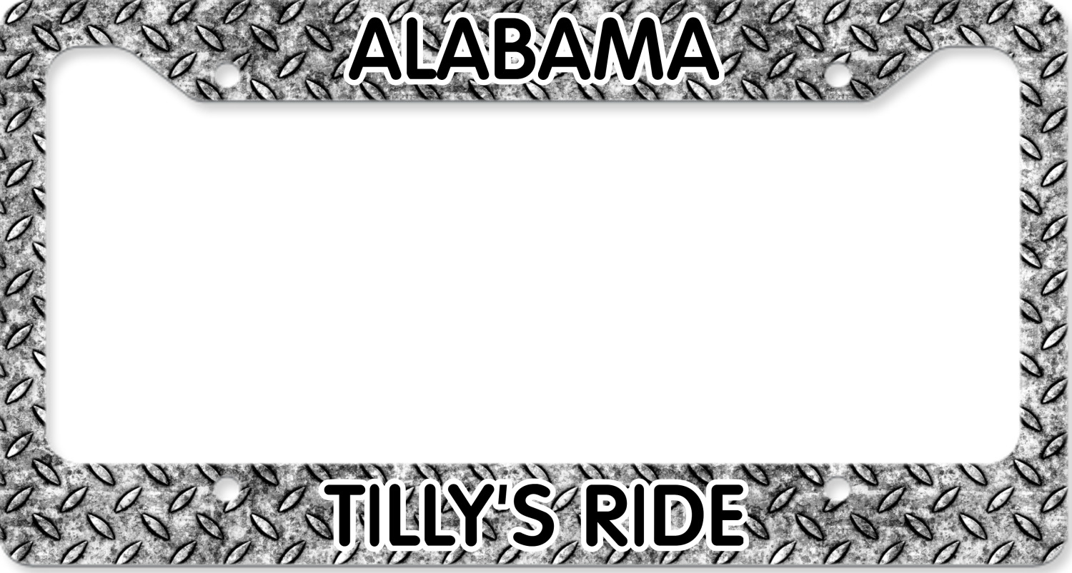 Custom Diamond Plate License Plate Frame (Personalized) | YouCustomizeIt