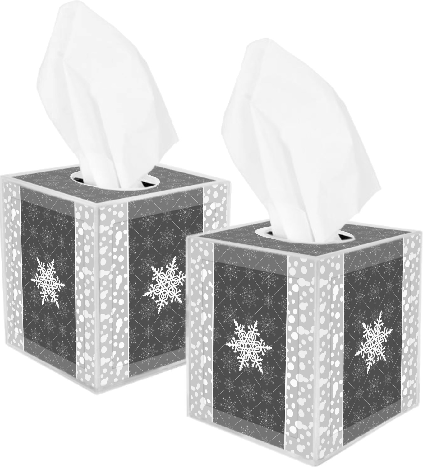 Custom Snowflakes Tissue Box Cover (Personalized) | YouCustomizeIt