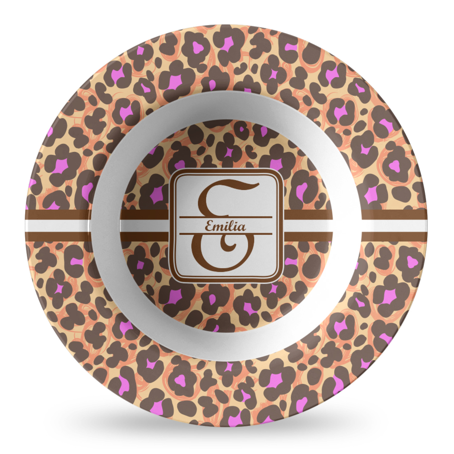 Custom Leopard Print Plastic Bowl - Microwave Safe - Composite Polymer ...