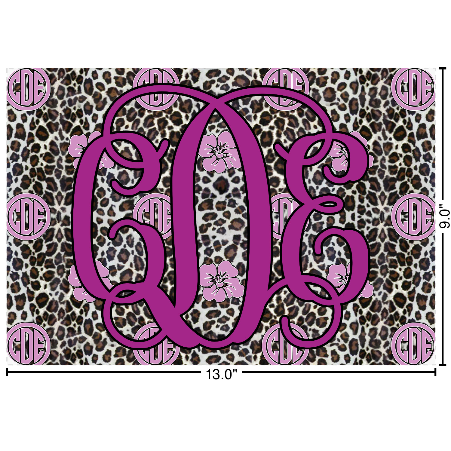 Custom Monogram Laptop Skin - Custom Sized | YouCustomizeIt