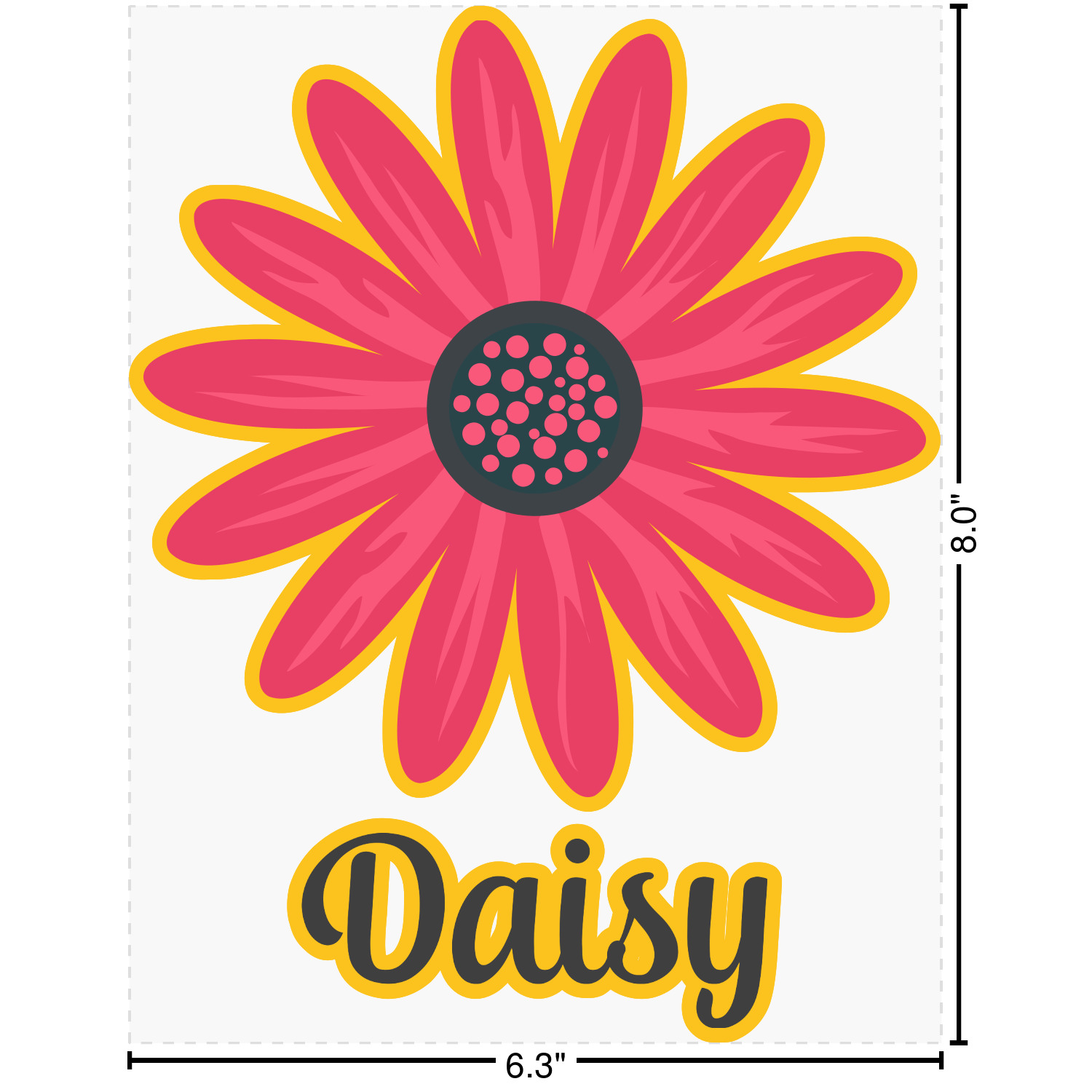 Custom Daisies Graphic Car Decal (Personalized) | YouCustomizeIt