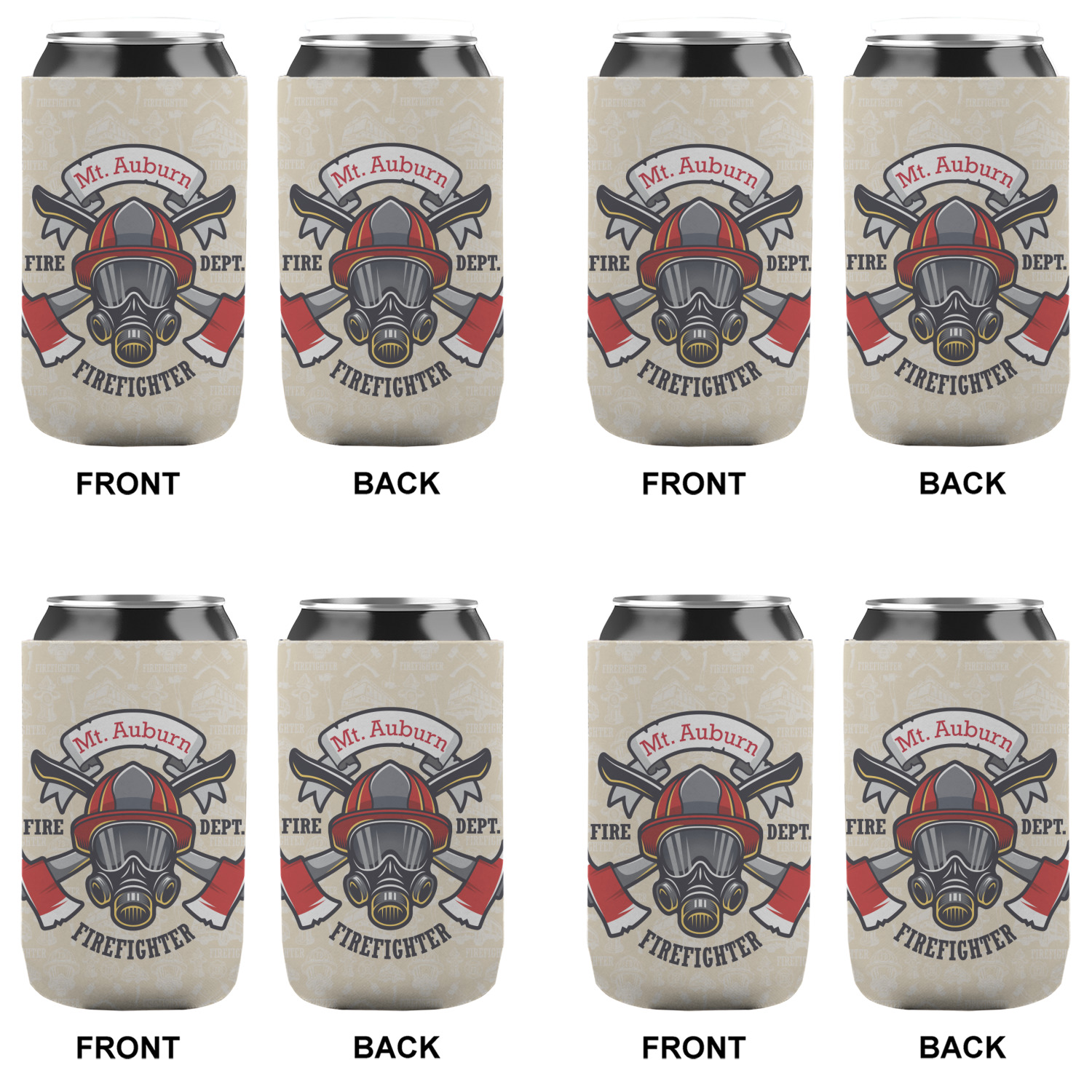 Custom Firefighter Can Cooler (Personalized) | YouCustomizeIt