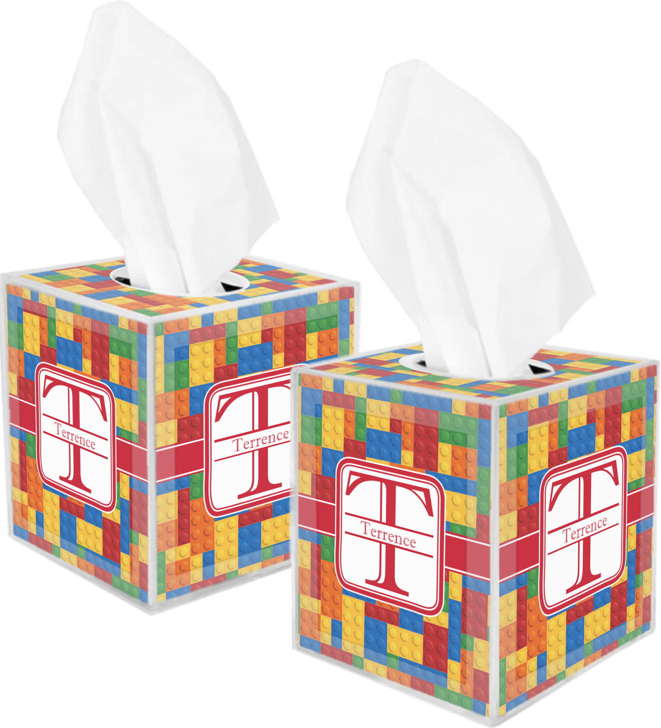 Custom Building Blocks Tissue Box Cover (Personalized) | YouCustomizeIt
