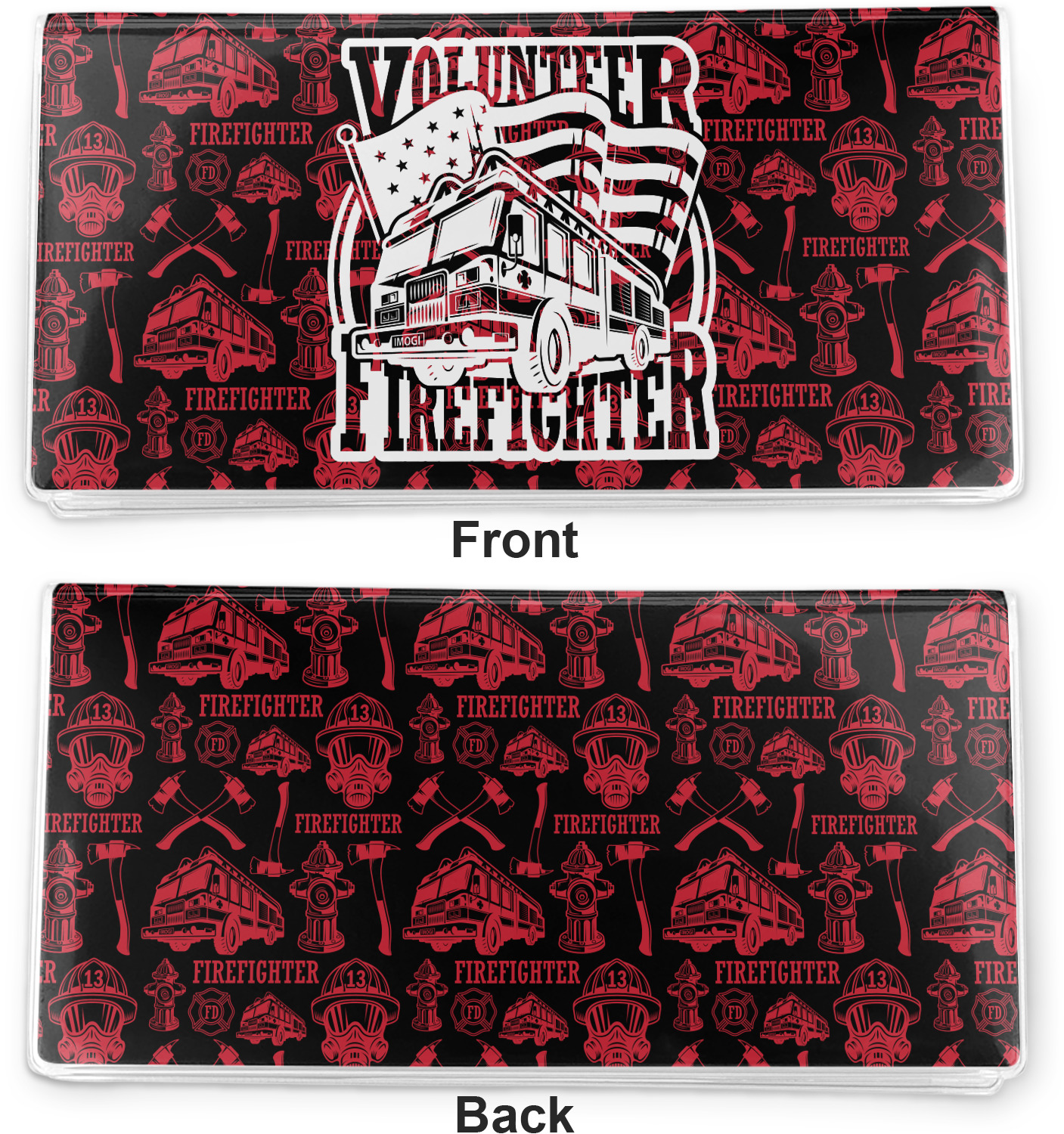 Custom Firefighter Vinyl Checkbook Cover (Personalized) | YouCustomizeIt