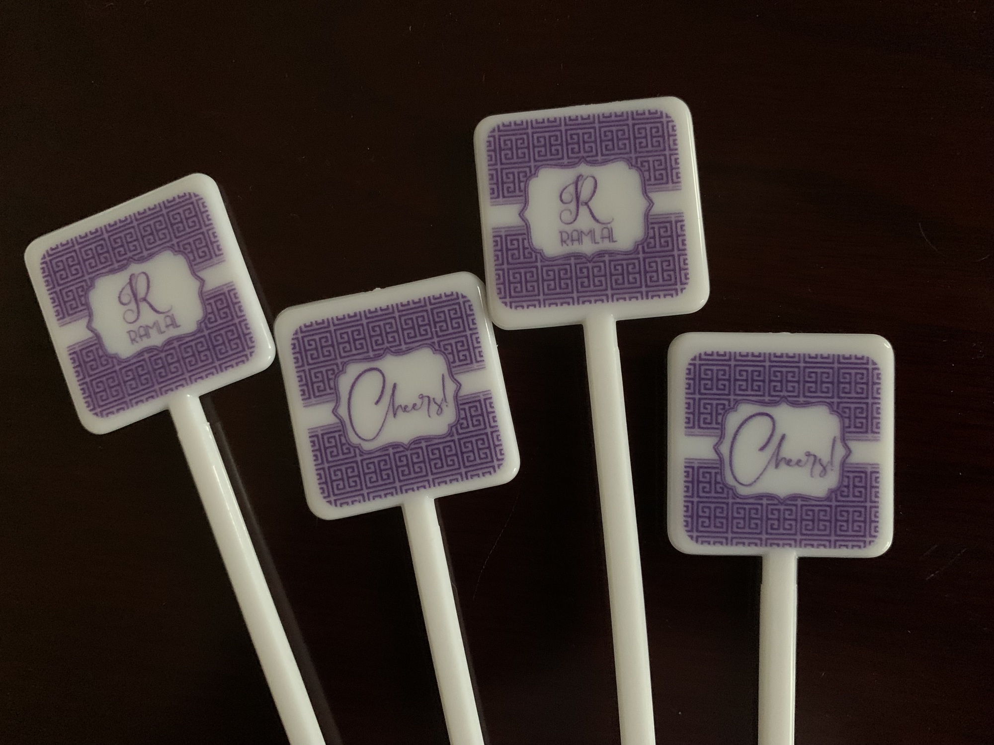 Custom Square Plastic Stir Sticks - Single-Sided | Design & Preview ...