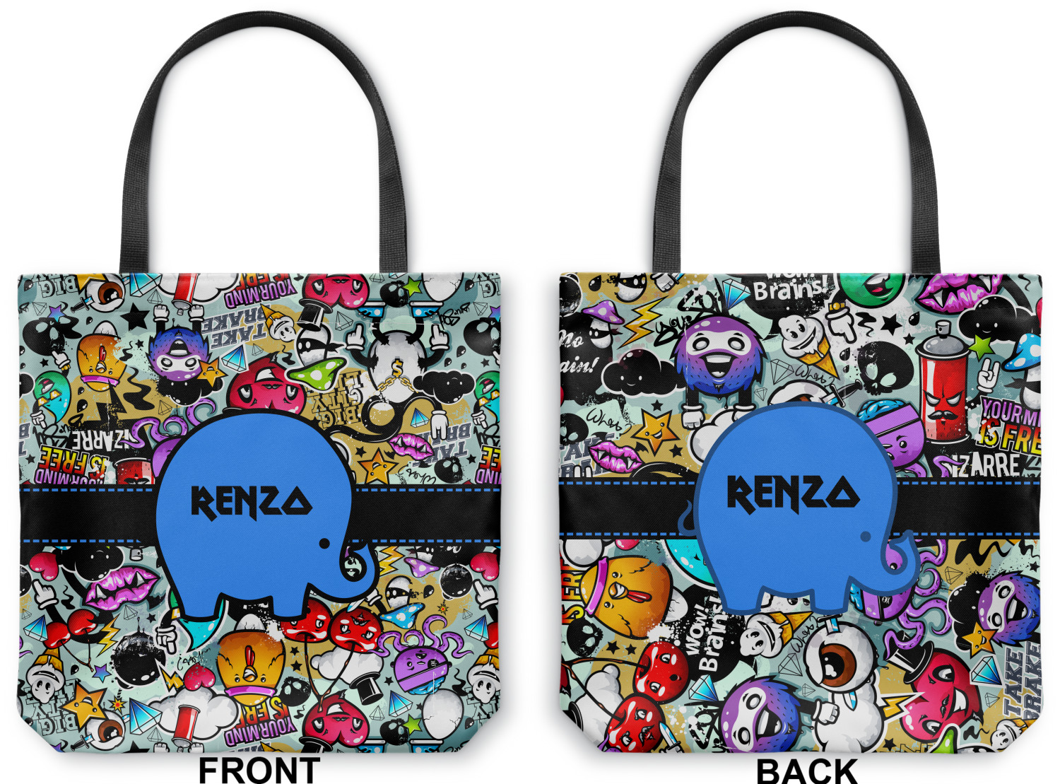 Custom Graffiti Canvas Tote Bag (Personalized) | YouCustomizeIt