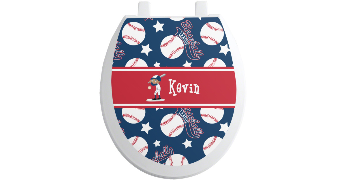 Custom Baseball Toilet Seat Decal (Personalized) | YouCustomizeIt
