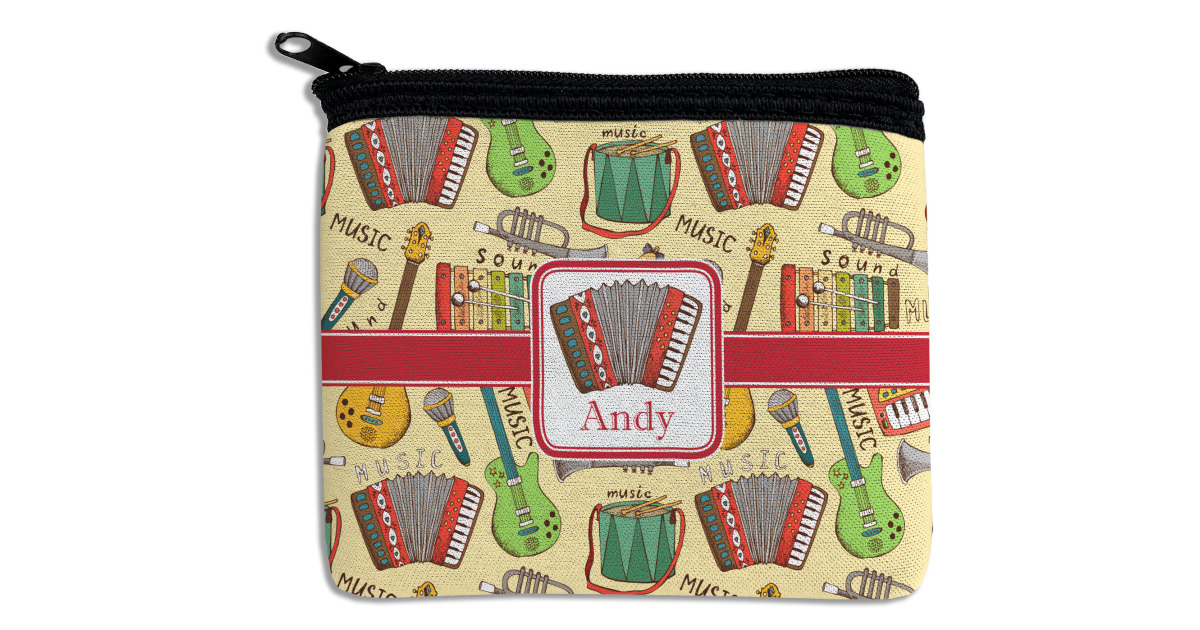 Custom Vintage Musical Instruments Rectangular Coin Purse (Personalized ...