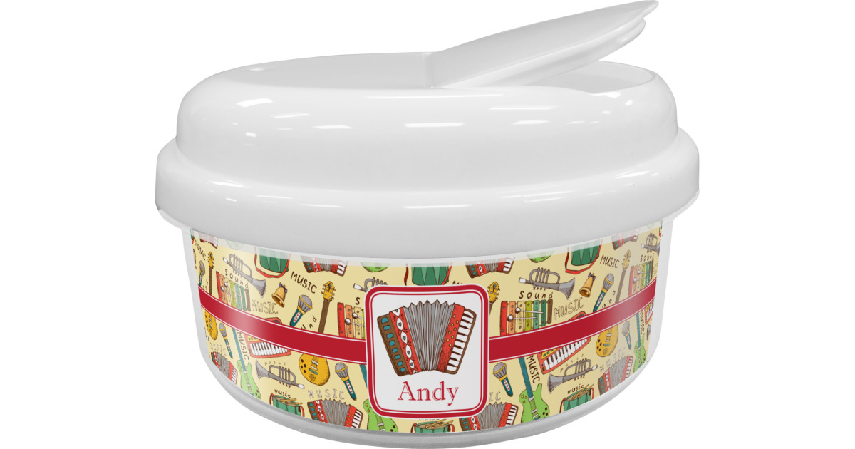 Custom Vintage Musical Instruments Snack Container (Personalized ...