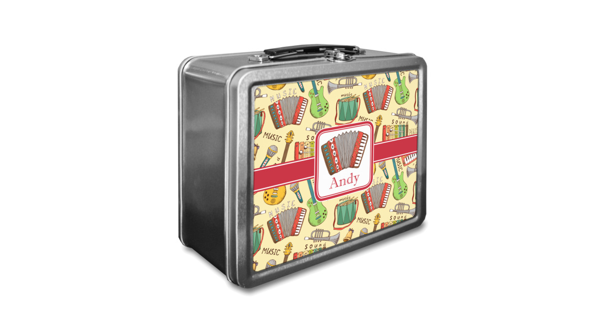 Custom Vintage Musical Instruments Lunch Box (Personalized ...