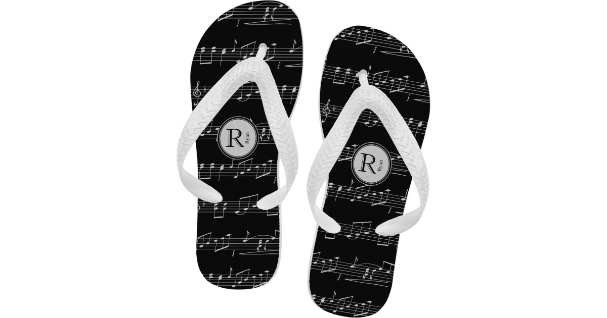 Custom Musical Notes Flip Flops (Personalized) | YouCustomizeIt