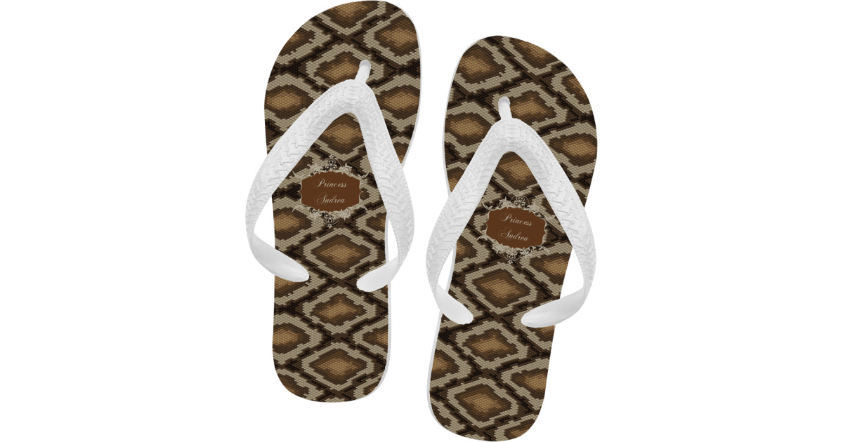 Custom Snake Skin Flip Flops (Personalized) | YouCustomizeIt