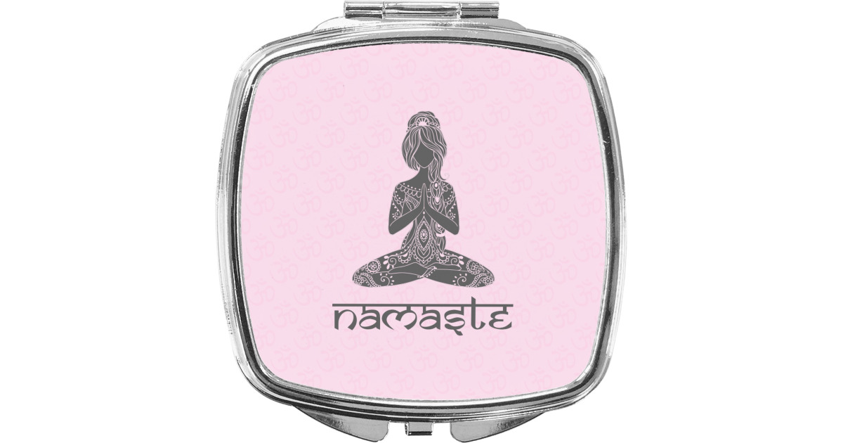 Custom Lotus Pose Compact Makeup Mirror (Personalized) | YouCustomizeIt